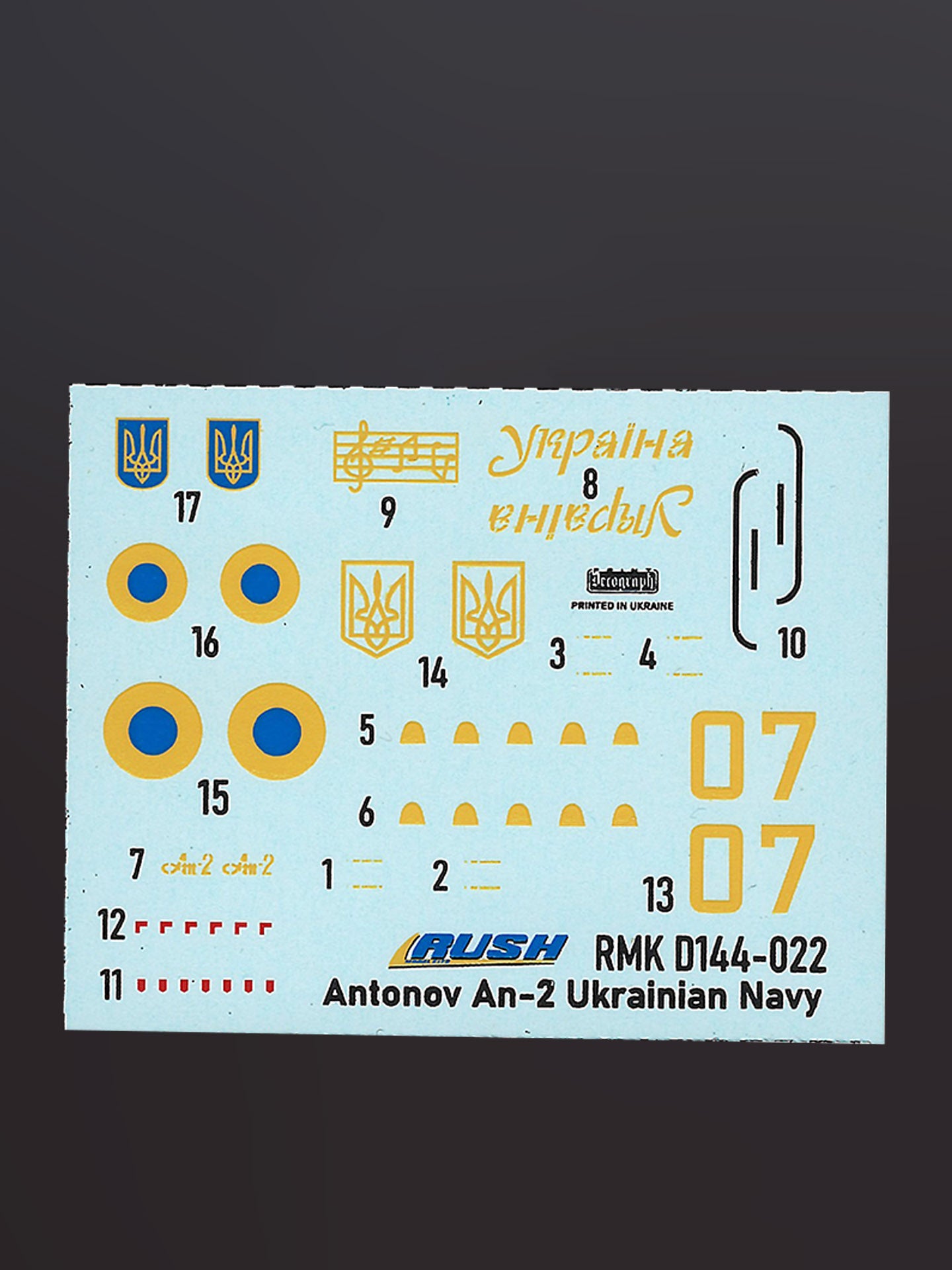 Rush Model Kits RMKD144022 1/144 Antonov An-2 Ukrainian Navy – Arcus ...