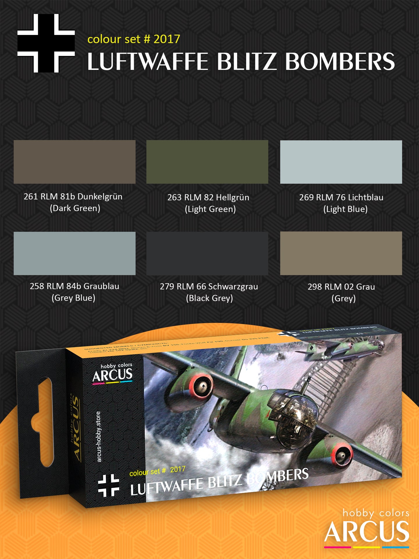 Paint set - Luftwaffe Blitz Bombers – Arcus Hobby