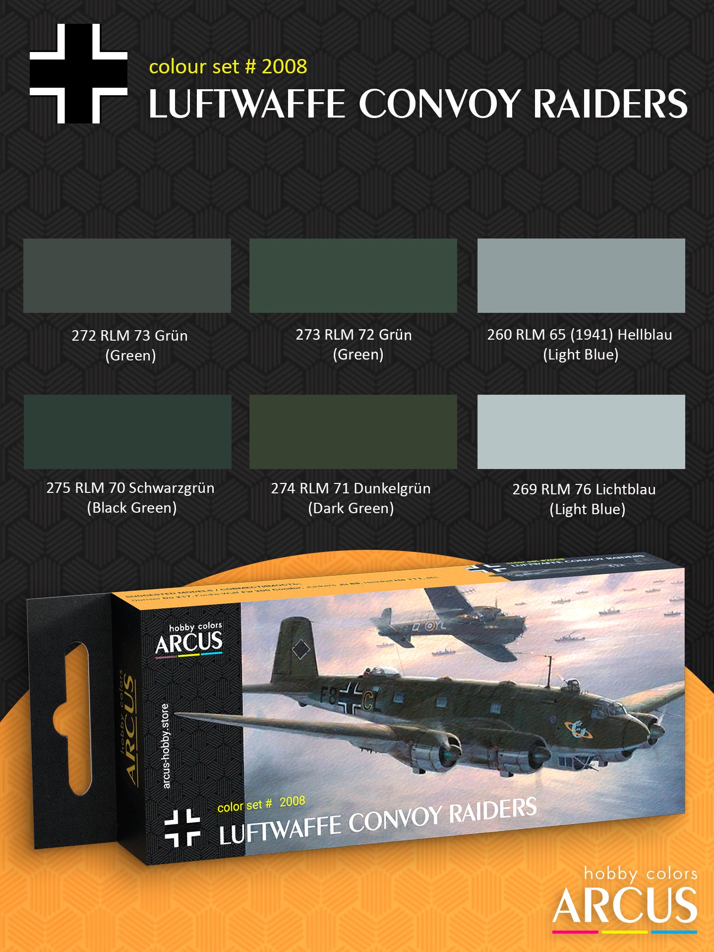 Paint Set 2008 Luftwaffe Convoy Raiders – Arcus Hobby